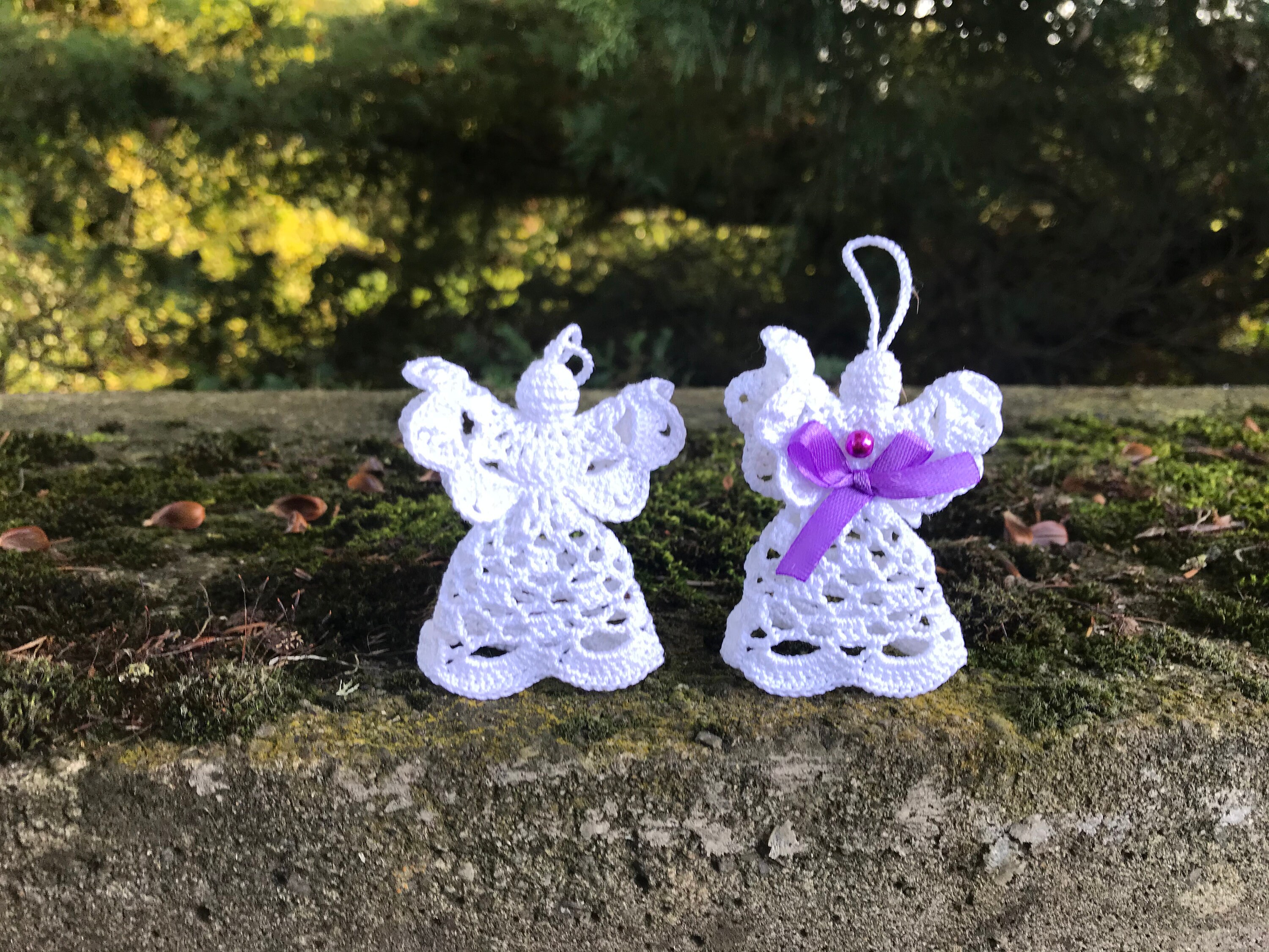 Beautiful Crochet Little Angels, Christmas Lace Hanging Angels ...