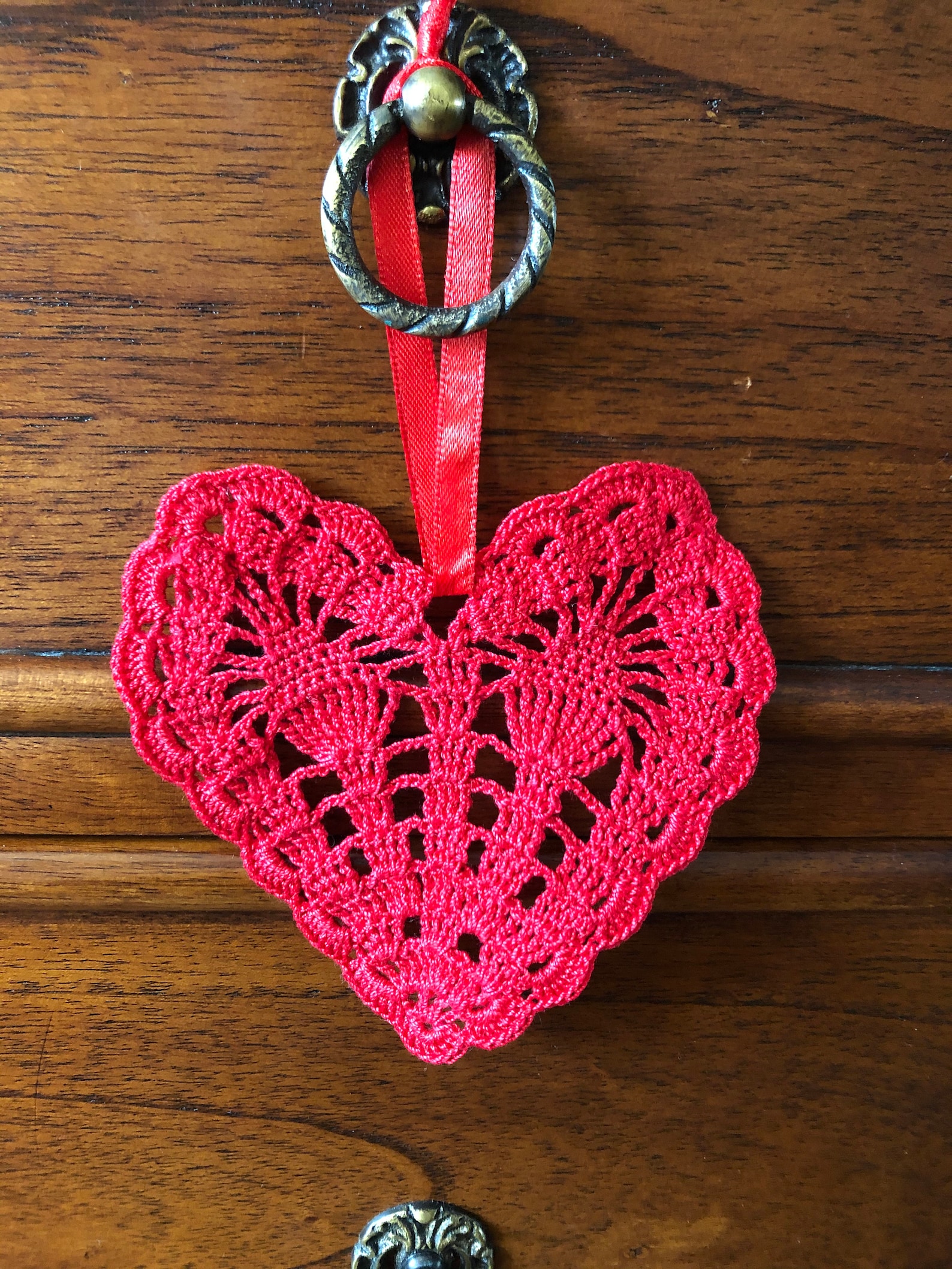 Crochet Valentine Doily/crochet Heart Shaped Doilies/crochet Tablecloth ...
