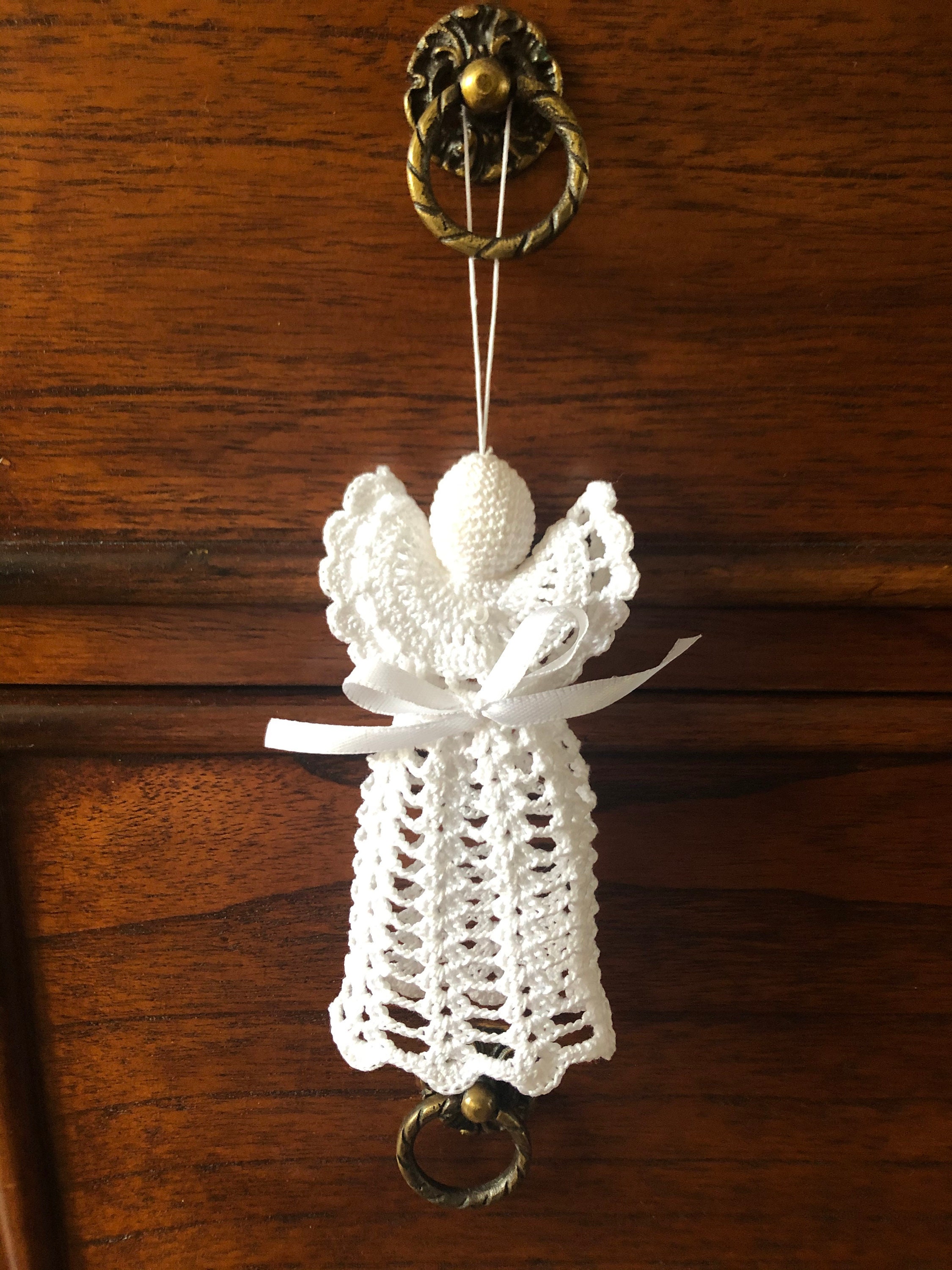 Medium Sized Crochet Angel/lace Angel/christmas Ornaments/decoration ...