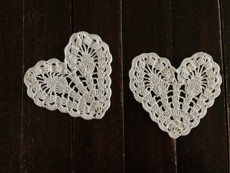 Valentine Doily/crochet Heart Shaped Doilies/crochet Tablecloth ...