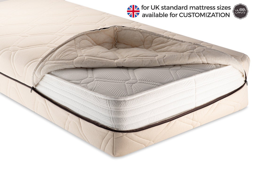 Organic Cotton and Wool Mattress Cover, Natural Cover for Mattress ...