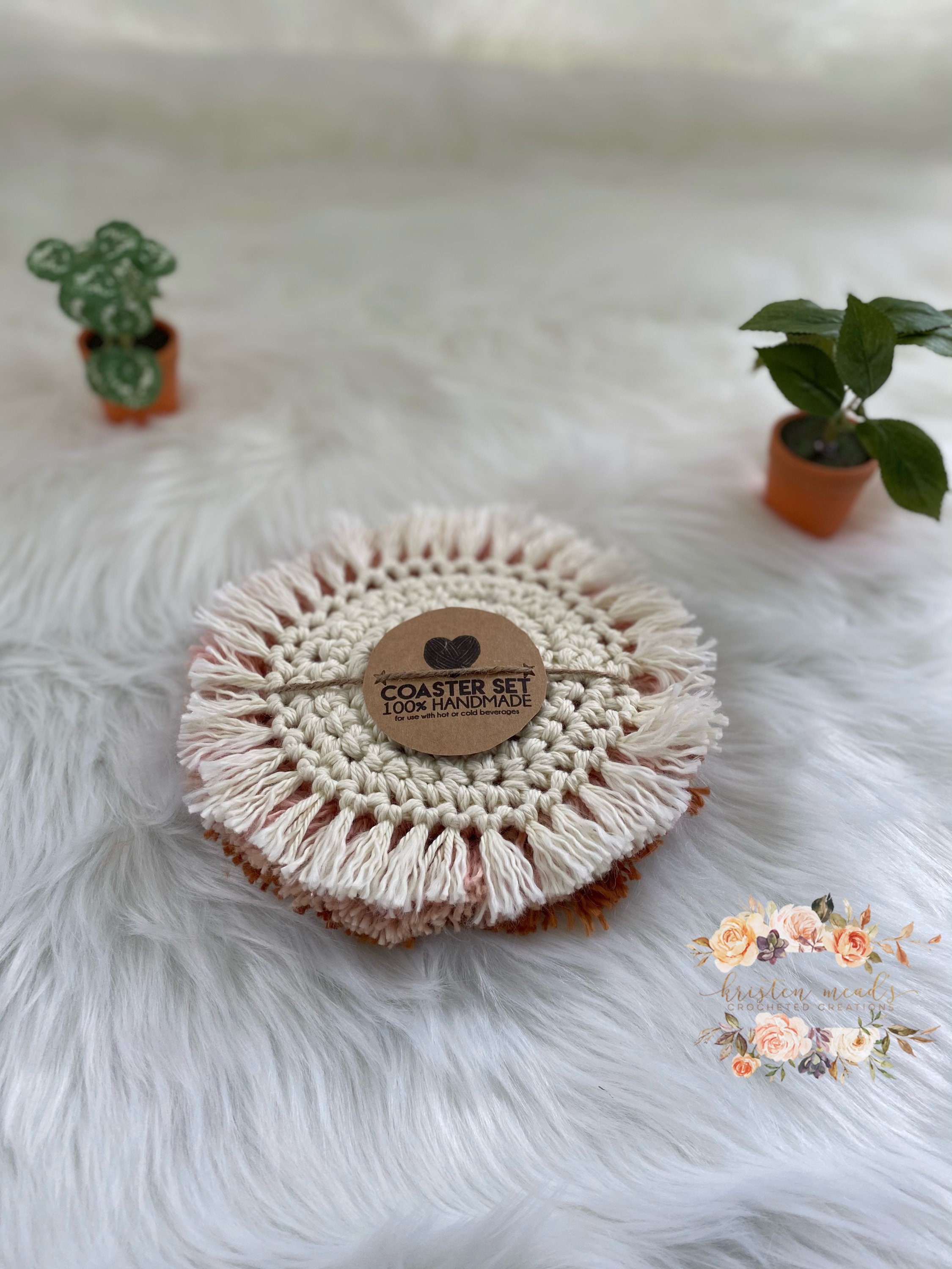 Multi Boho Coasters Pack of 4 / Boho / Decor / Home Decor / | Etsy