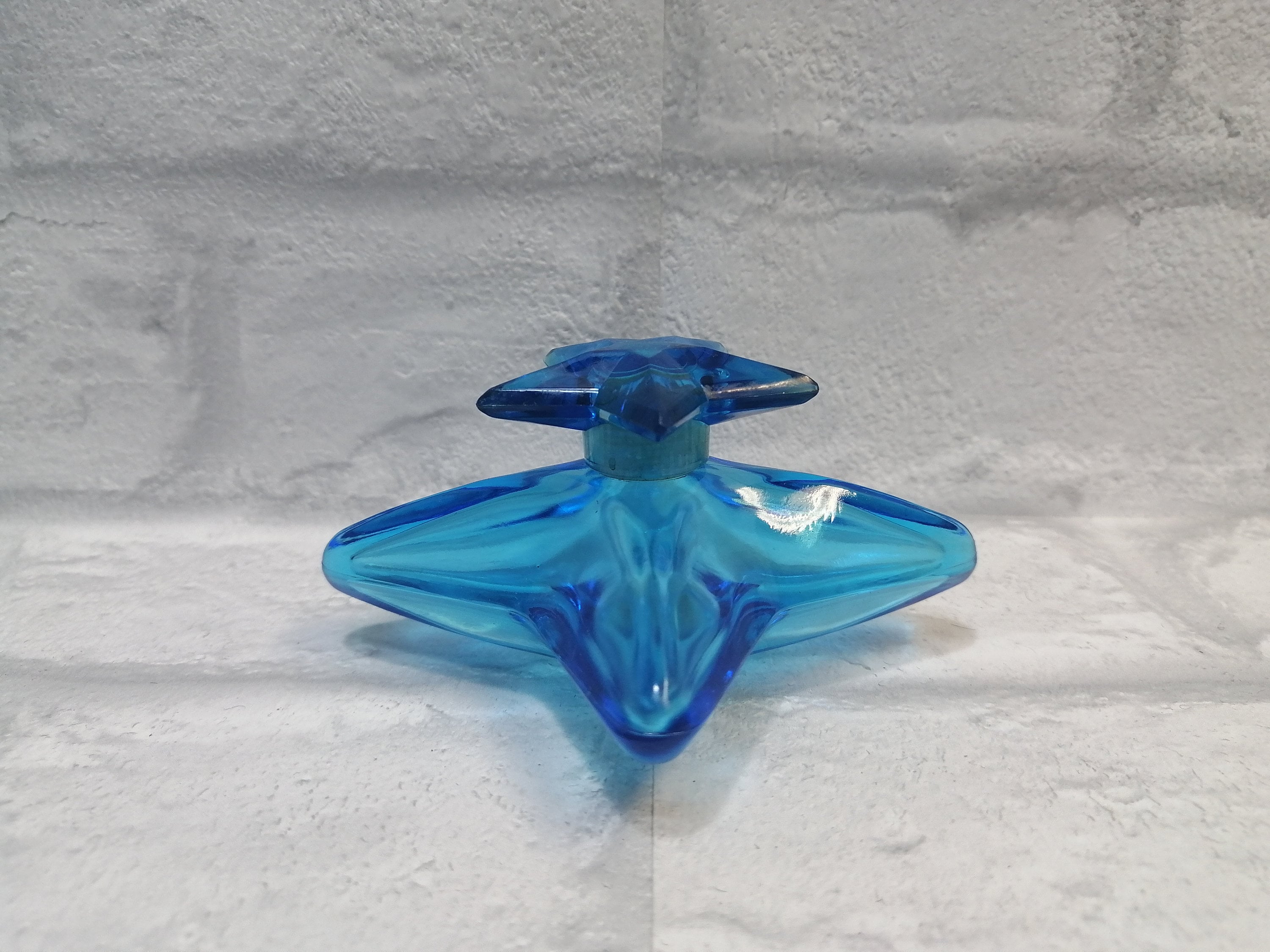 Blue Star Shaped Perfume Bottle Vintage Blue Glass Perfume - Etsy
