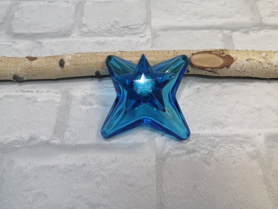 Blue Star Shaped Perfume Bottle Vintage Blue Glass Perfume - Etsy
