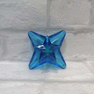 Blue Star Shaped Perfume Bottle Vintage Blue Glass Perfume - Etsy