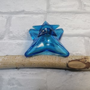Blue Star Shaped Perfume Bottle, Vintage Blue Glass Perfume Bottle ...