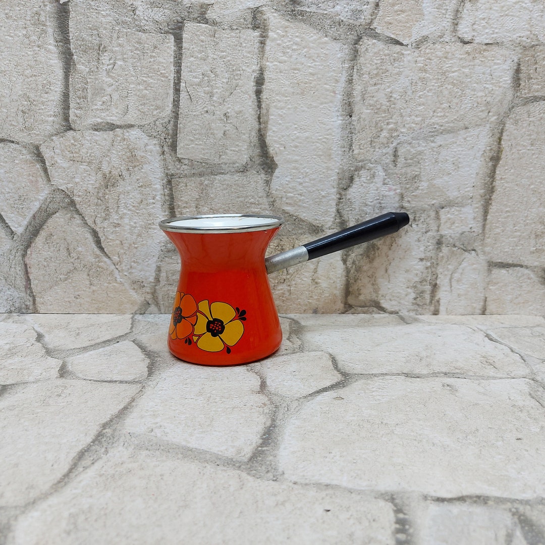 VINTAGE COFFEE POT Coffee Maker Coffee Jug Enamel Coffee Pot Bulgarian ...