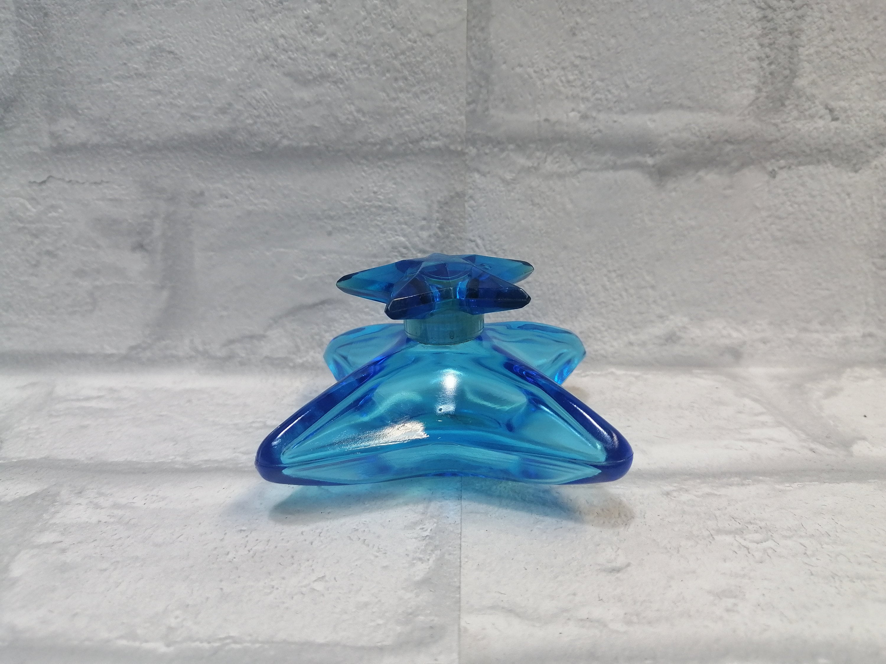 Blue Star Shaped Perfume Bottle Vintage Blue Glass Perfume - Etsy