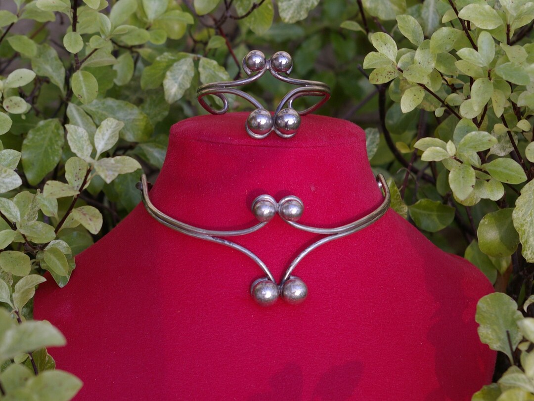 Kinetic Set: Necklace + Bracelet, Modernist in Chromed Metal, 1960s - Etsy