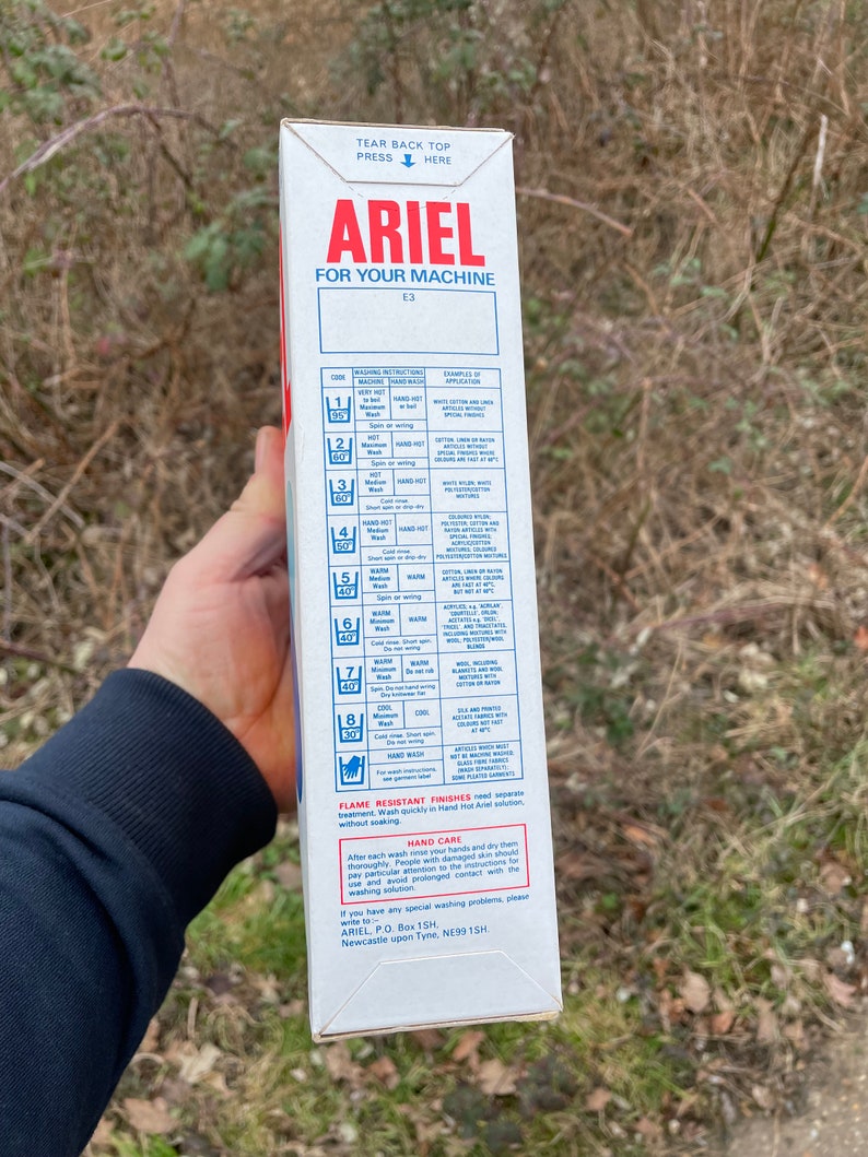 1970s-1980s Vintage Ariel Washing Powder Packet Unopened Old Shop Stock ...
