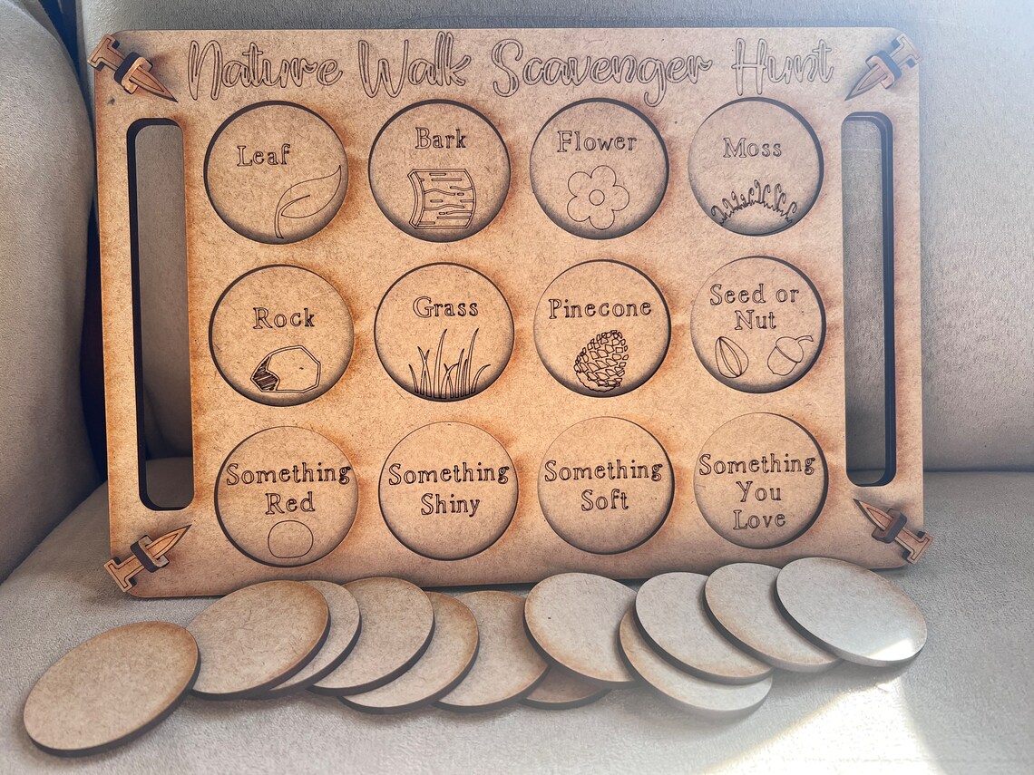 Natured Based Outdoor Scavenger Hunt Board for Kids - Etsy