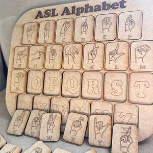 American Sign Language ASL Puzzle Educational Homeschool Learn - Etsy