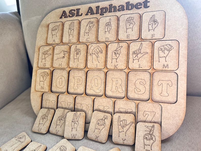 American Sign Language ASL Puzzle Educational Homeschool Learn - Etsy