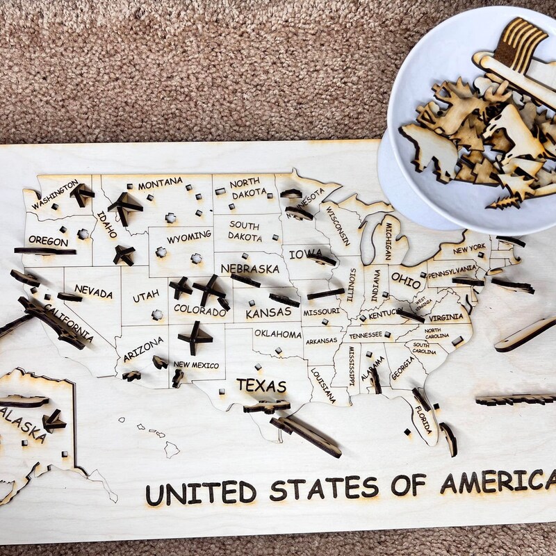 Stand up Wood Puzzle - Etsy