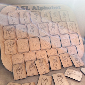American Sign Language ASL Puzzle Educational Homeschool Learn - Etsy