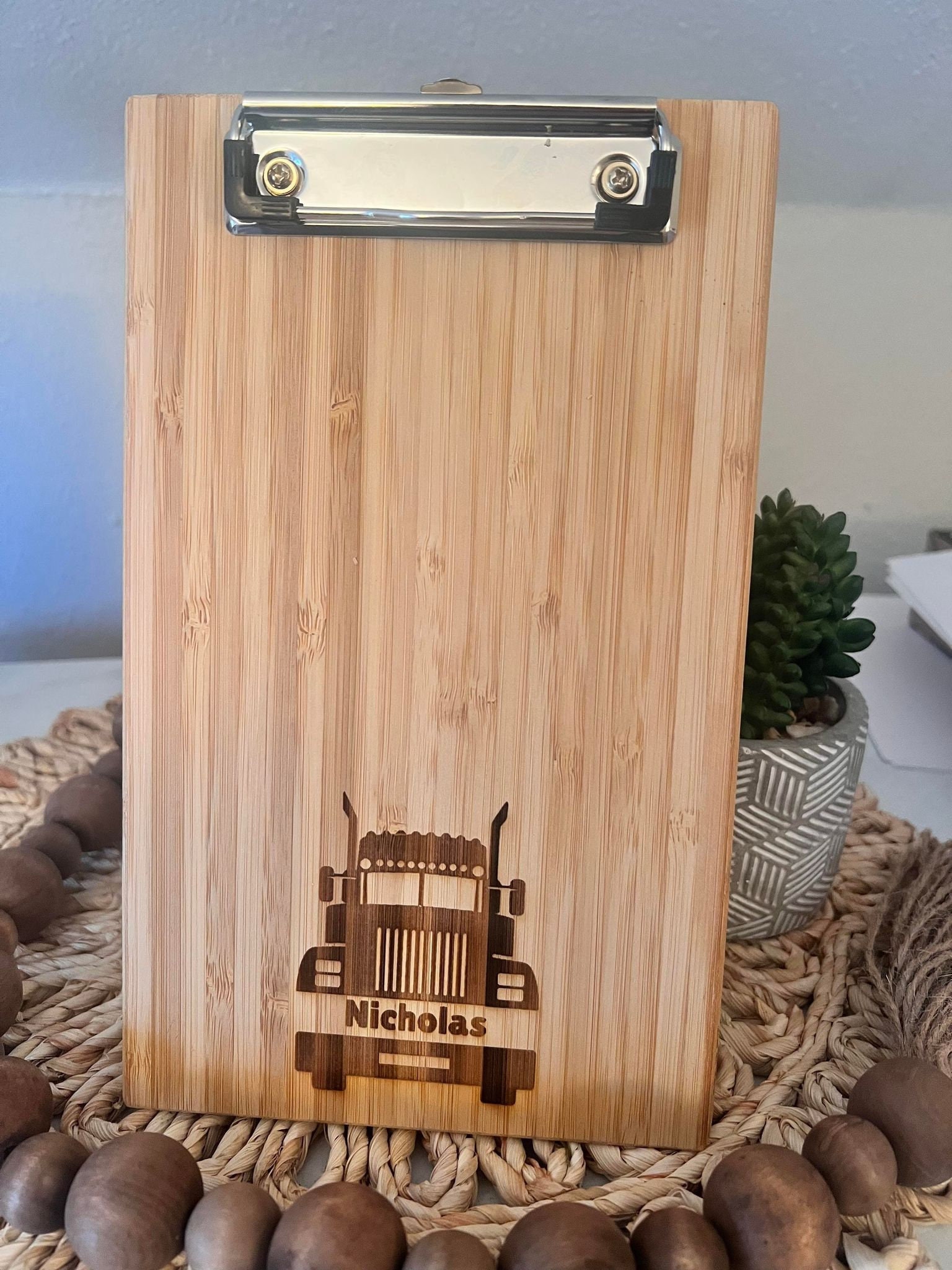 Personalized Clipboard With a Semi Truck and Name Custom - Etsy