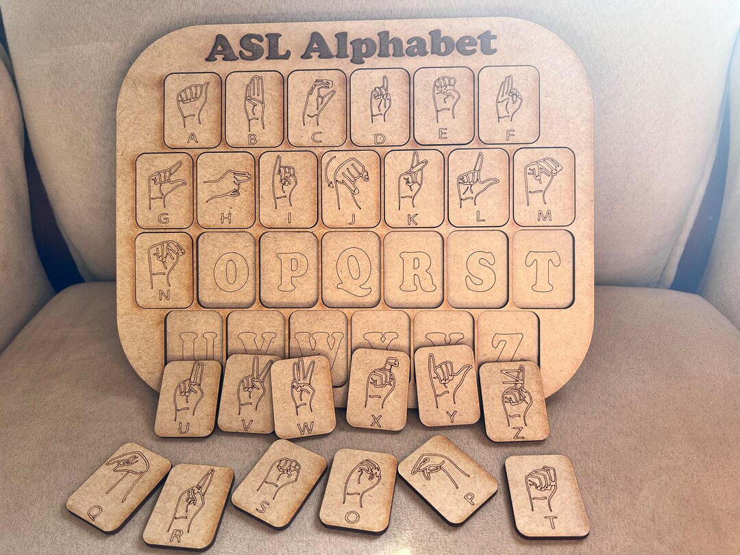 American Sign Language ASL Puzzle Educational Homeschool Learn - Etsy