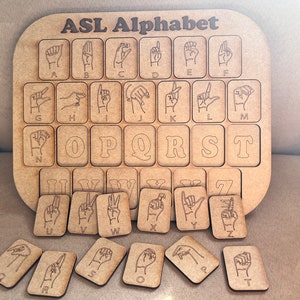 American Sign Language ASL Puzzle Educational Homeschool Learn - Etsy