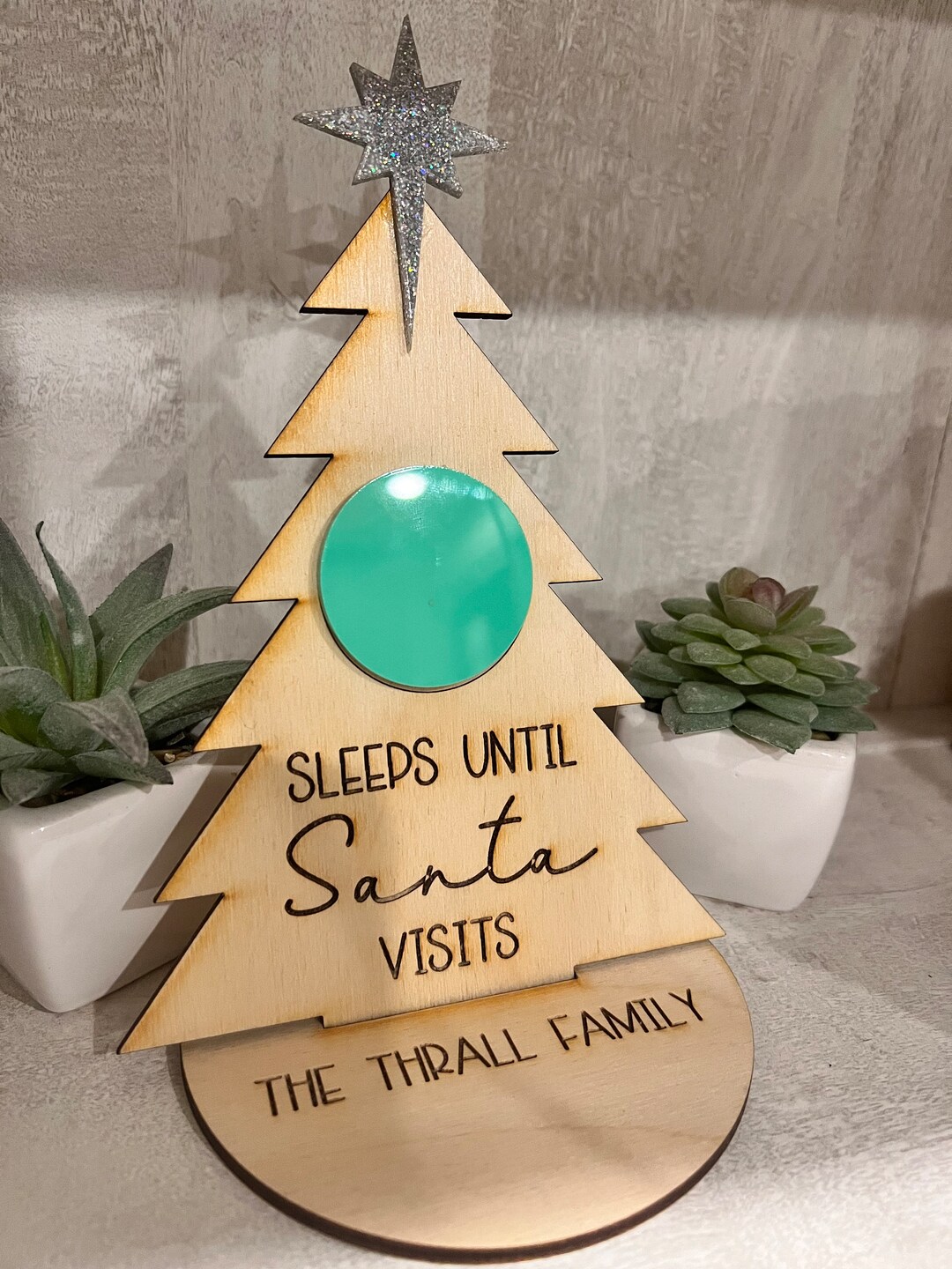 How Many Sleeps Till Santa - Christmas Santa Countdown - Etsy