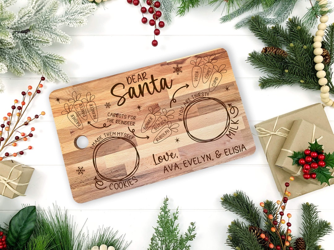 Custom Dear Santa Cookie Plate Carrots for Reindeer Christmas Eve ...