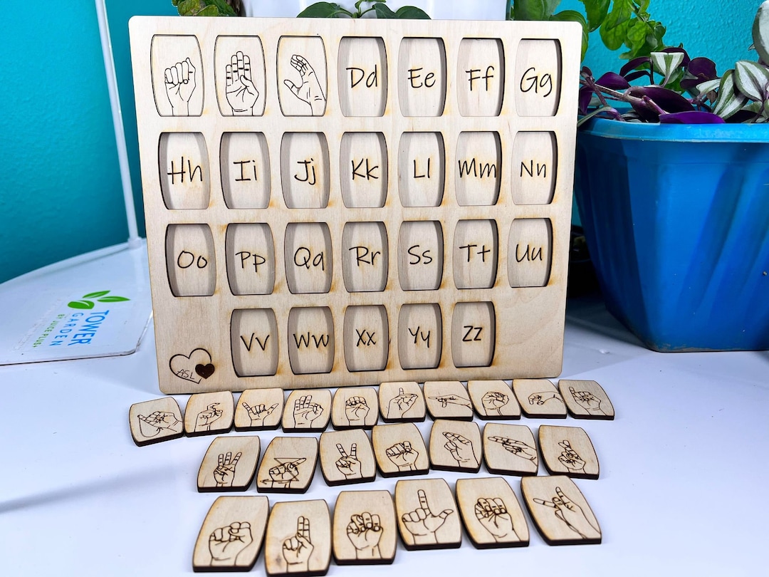 Sign Language Puzzle With Upper and Lower Case Letters Education ...