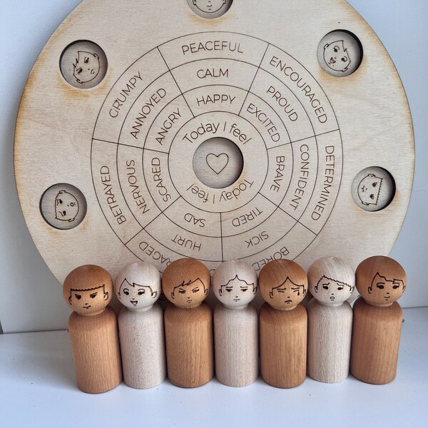 Wooden Emotions Wheel - Etsy