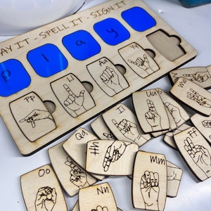 Say It Spell It Sign It Sign Language Education Learning Puzzle and ...