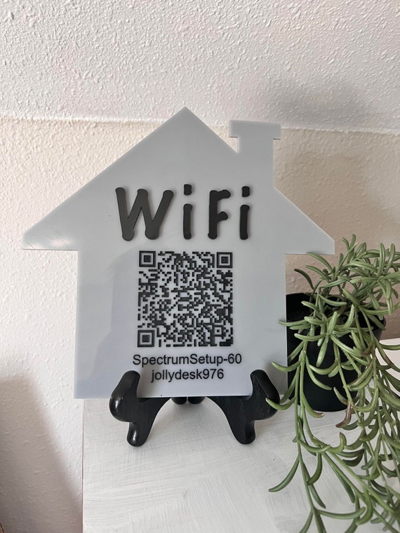Personalized Wifi QR Sign for Airbnb QR Code Scanner Wifi - Etsy