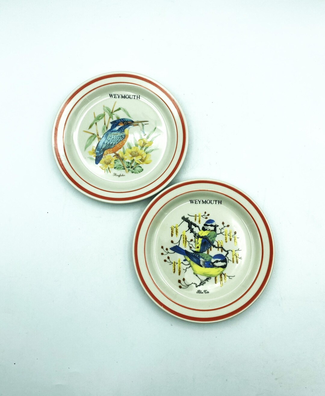 Vintage Rayware Ceramics Songbird Dessert Plates, Set of 2 - Etsy