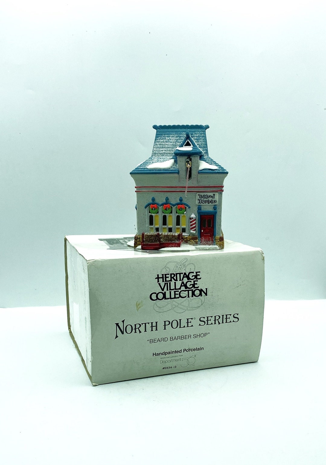 Vintage Dept 56 Heritage Village North Pole Series "beard Barber Shop ...