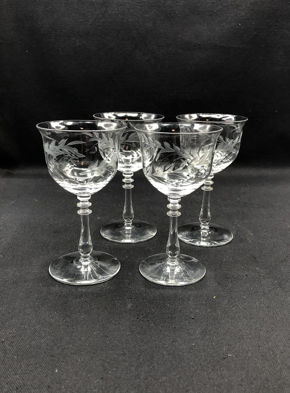 Antique Cut Glass Wine Glasses