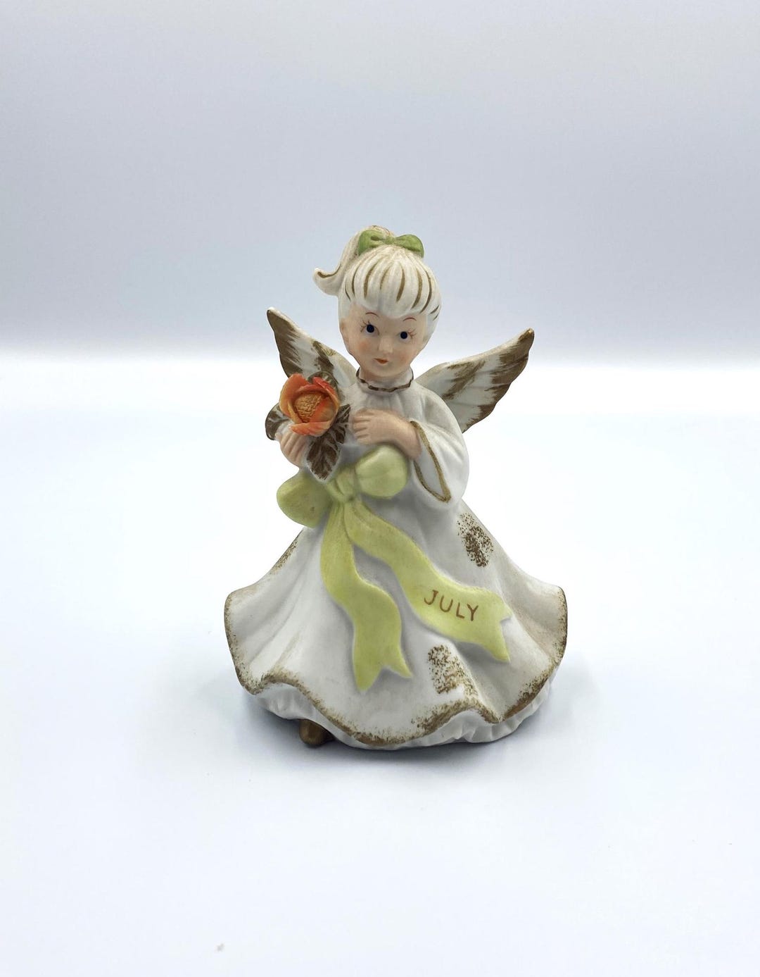 Vintage Lefton July Birthday Angel Figurine - Etsy