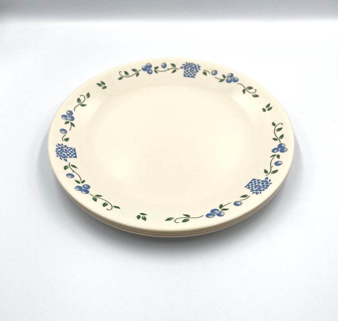 Vintage Corelle Blueberry Bouquet Dinner Plates, Set of 4 - Etsy