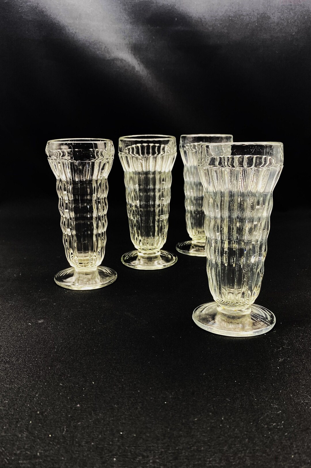 Vintage Jeannette Glass Soda Fountain Parfait Glasses, Set of 4 - Etsy