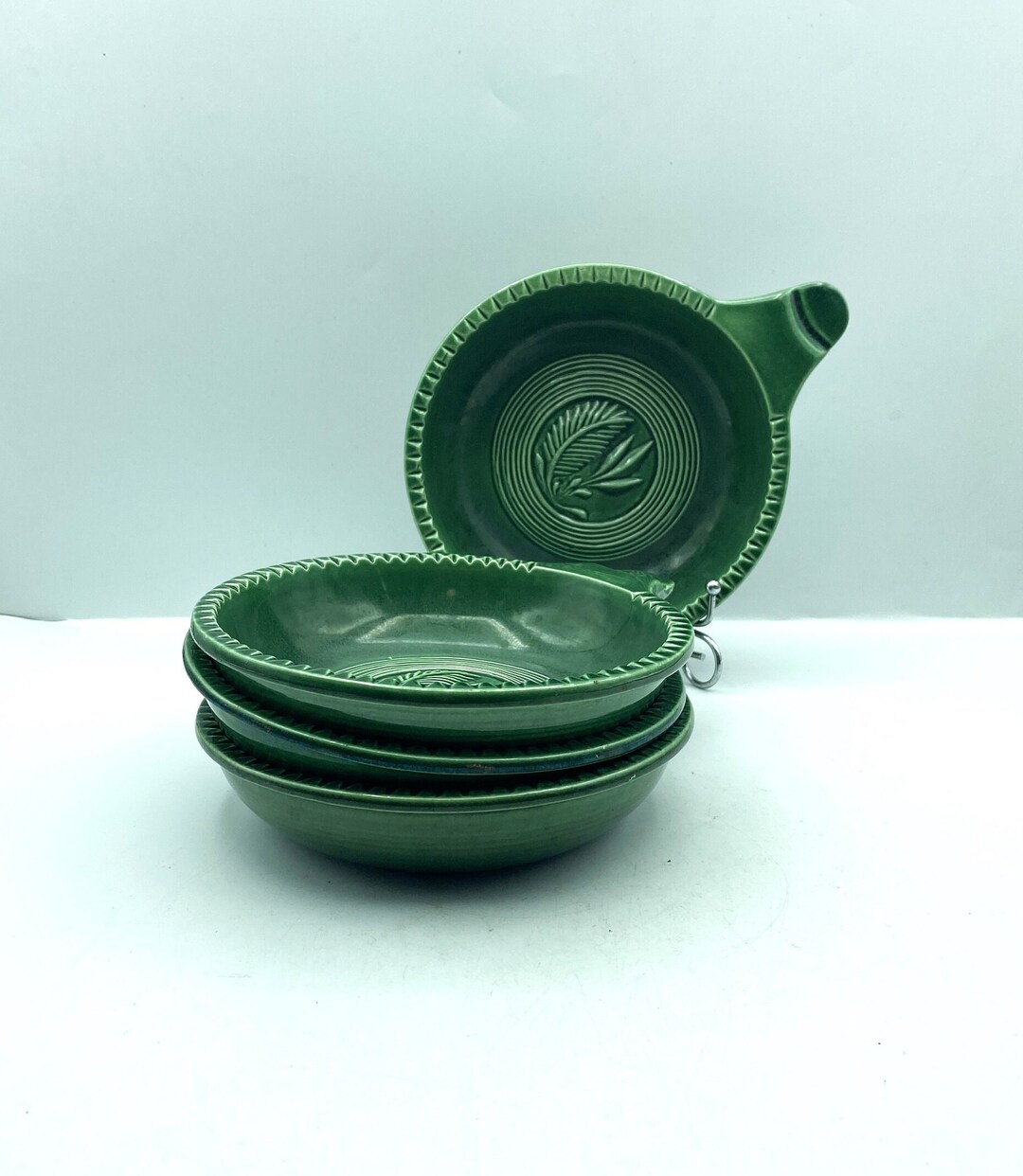 Vintage Red Wing Pottery Earnest Sohn Handled Bowls, Set of 4 - Etsy