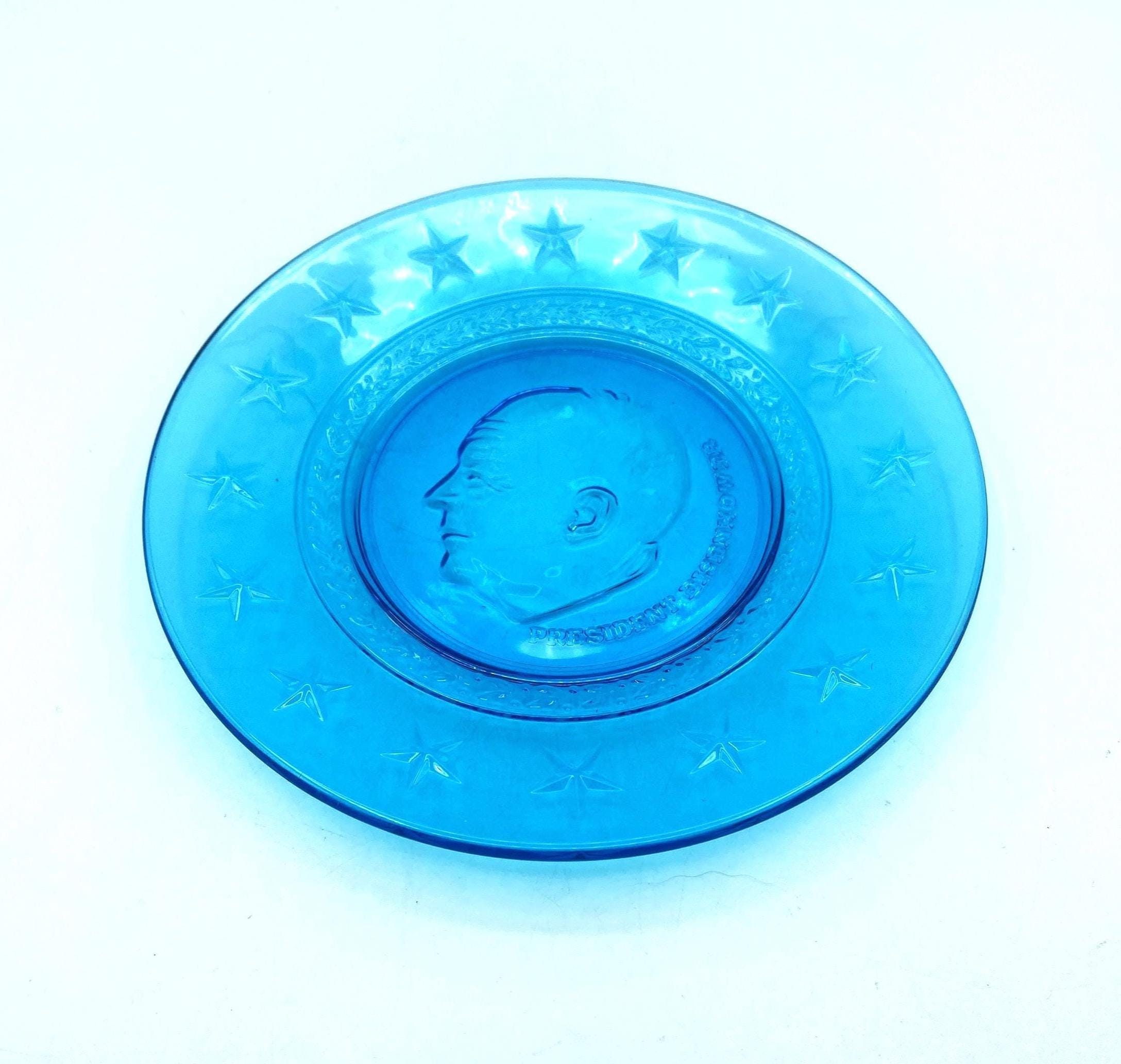Vintage Wheaton Glass President Eisenhower Collector's Plate - Etsy