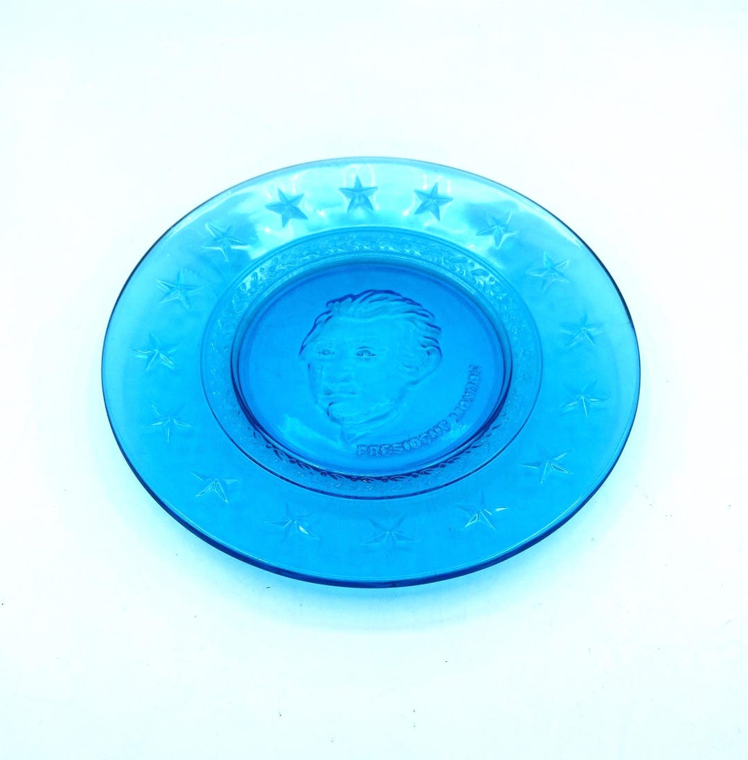 Vintage Wheaton Glass President Monroe Collector's Plate - Etsy