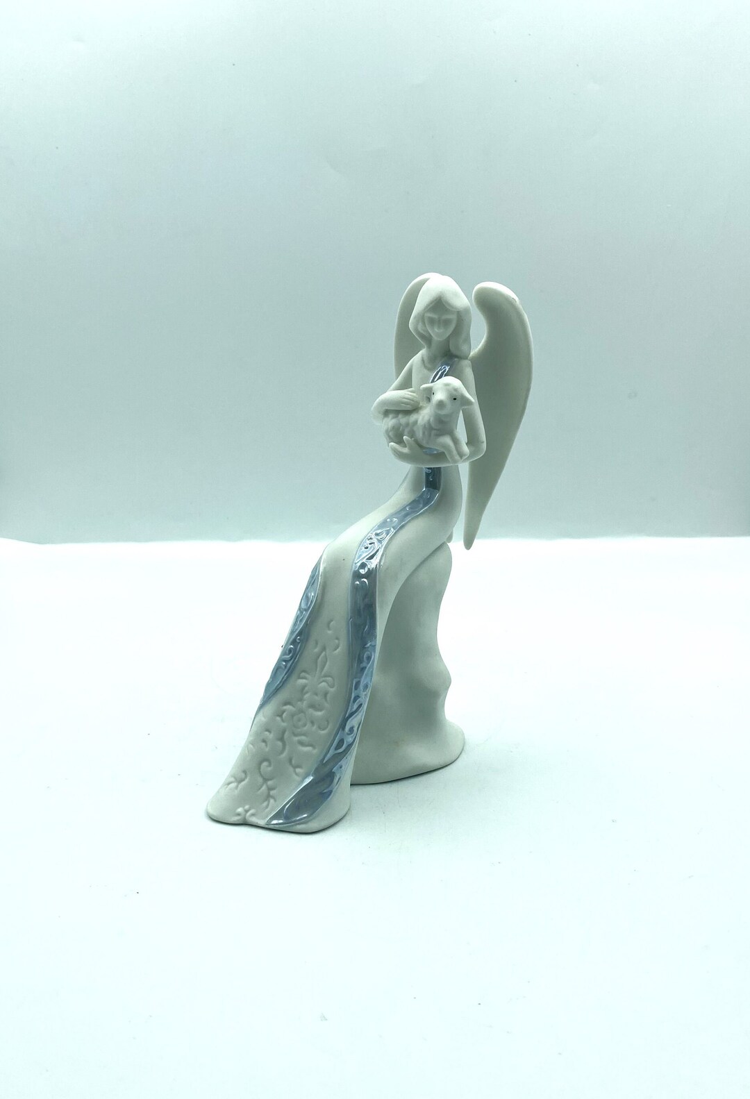 Vintage Avon Angel and Lamb Figurine - Etsy