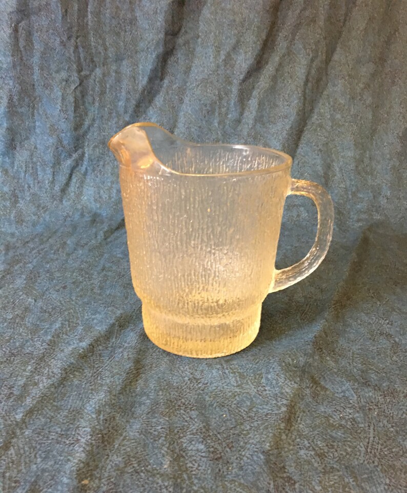 Indiana Glass Crystal Ice Water Pitcher Textured Glass Tree | Etsy