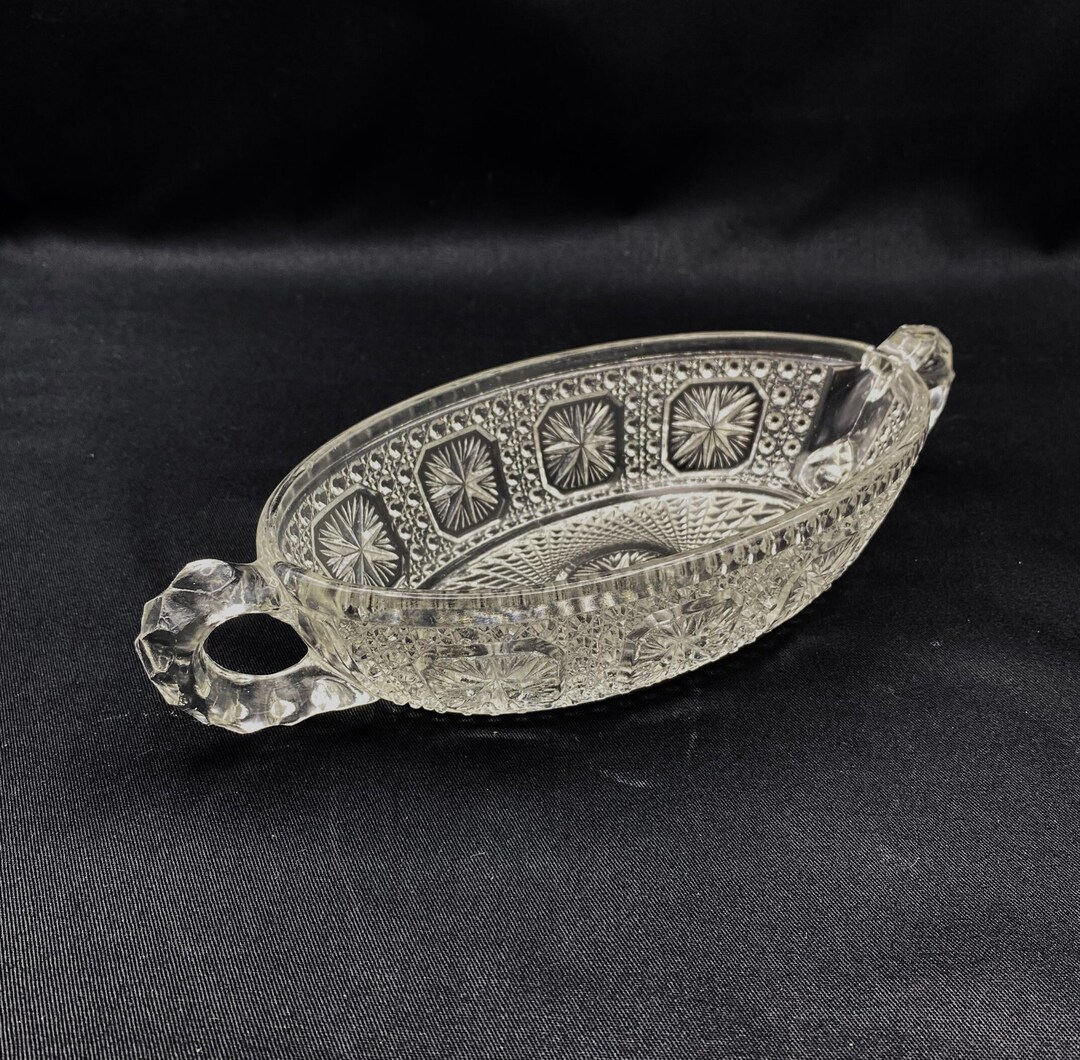 Vintage Imperial Amelia Cane and Star Oval Celery Dish - Etsy