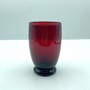 Vintage Anchor Hocking Baltic Ruby Red Glass Water Tumblers, Set of 6 ...