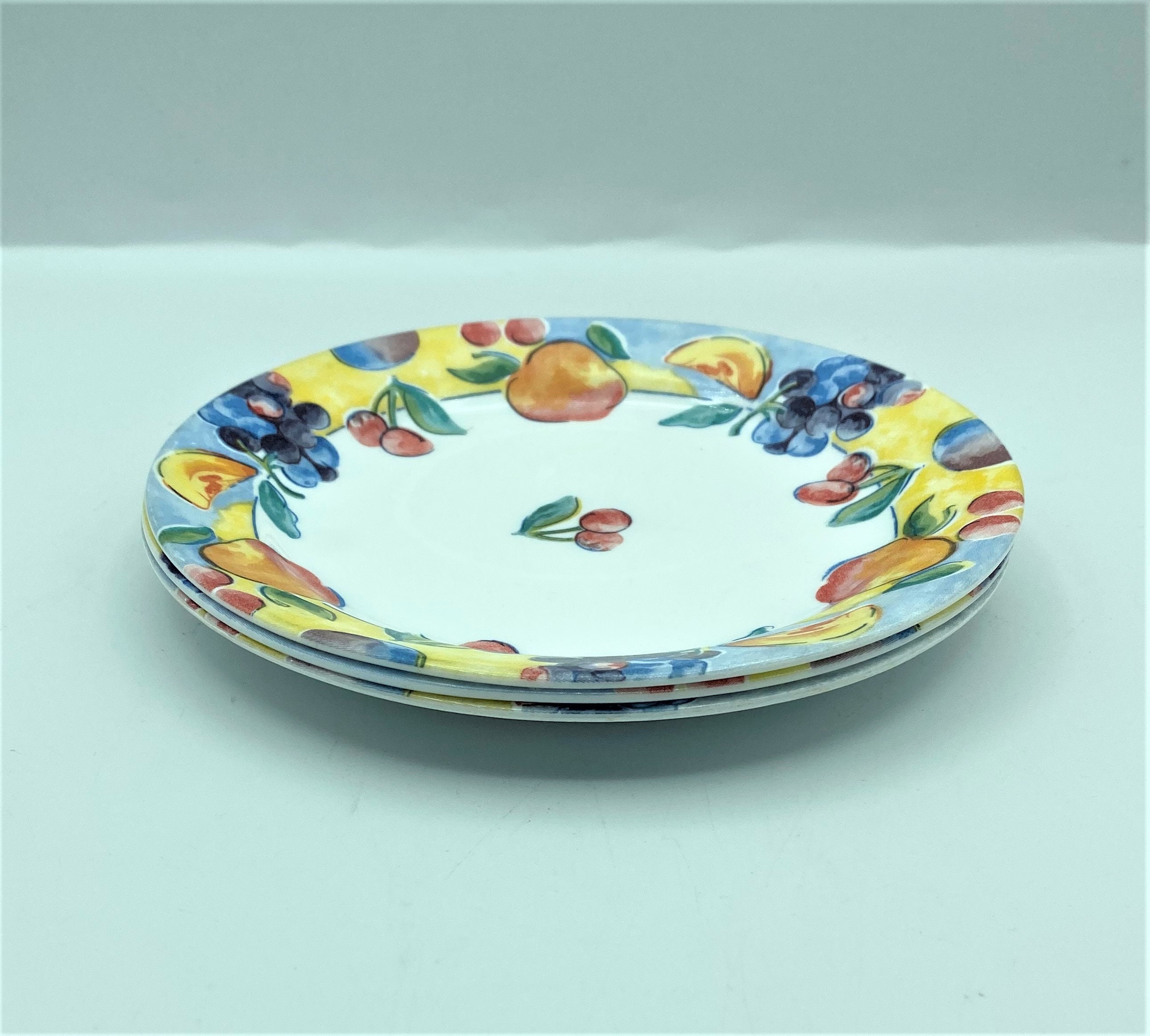Vintage Corelle Fruit Basket Salad Plates Set of 3 - Etsy