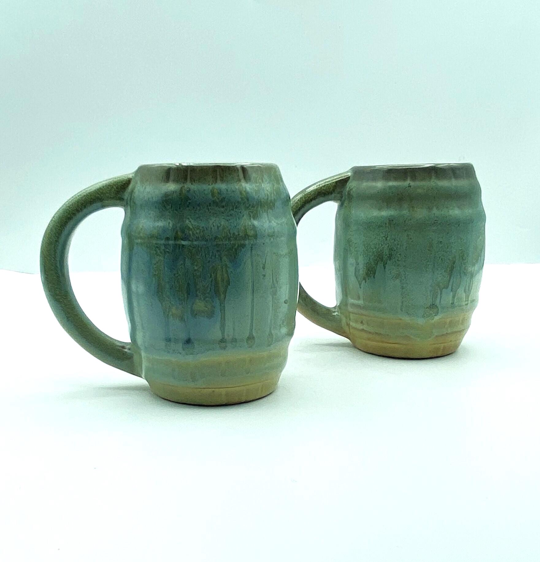 Vintage Green Ombre Barrel Root Beer Mugs, Set of 2 - Etsy