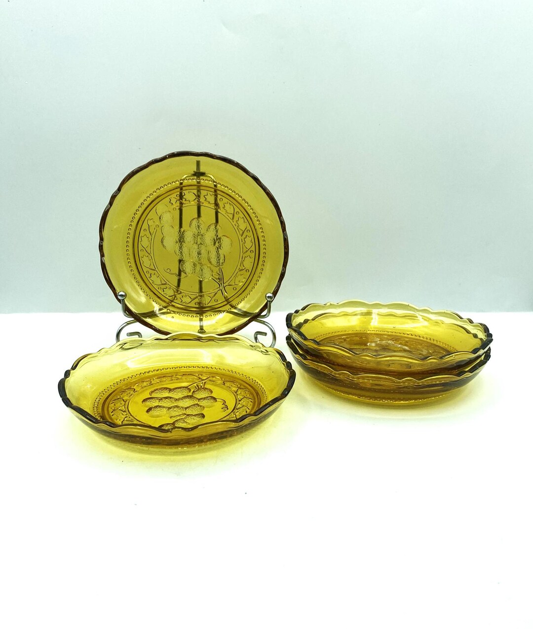 Vintage Honey Gold Relish Dish, Set of 4 - Etsy