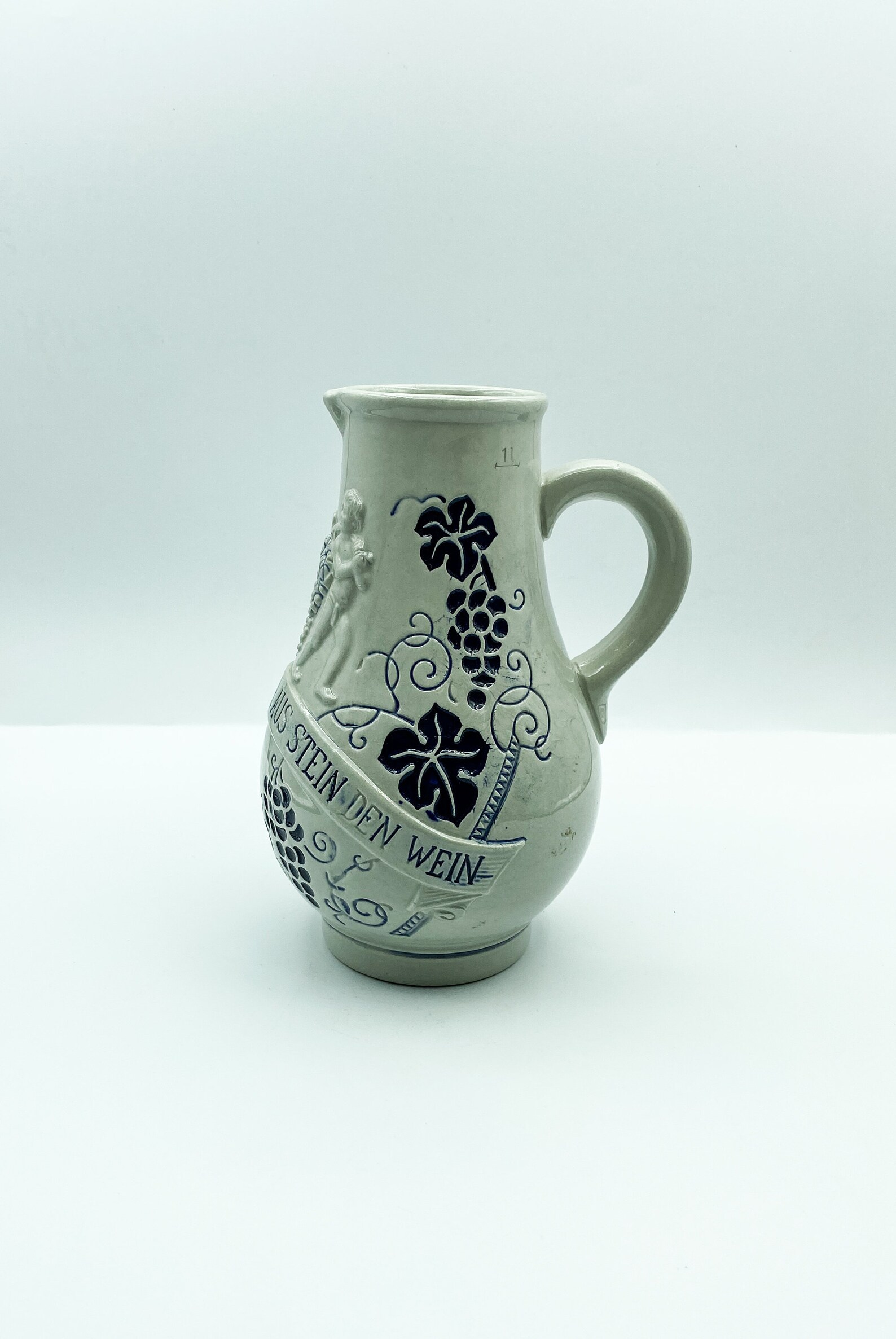 Wick-werke German Stoneware Wine Pitcher Trinkt Wie Eure - Etsy