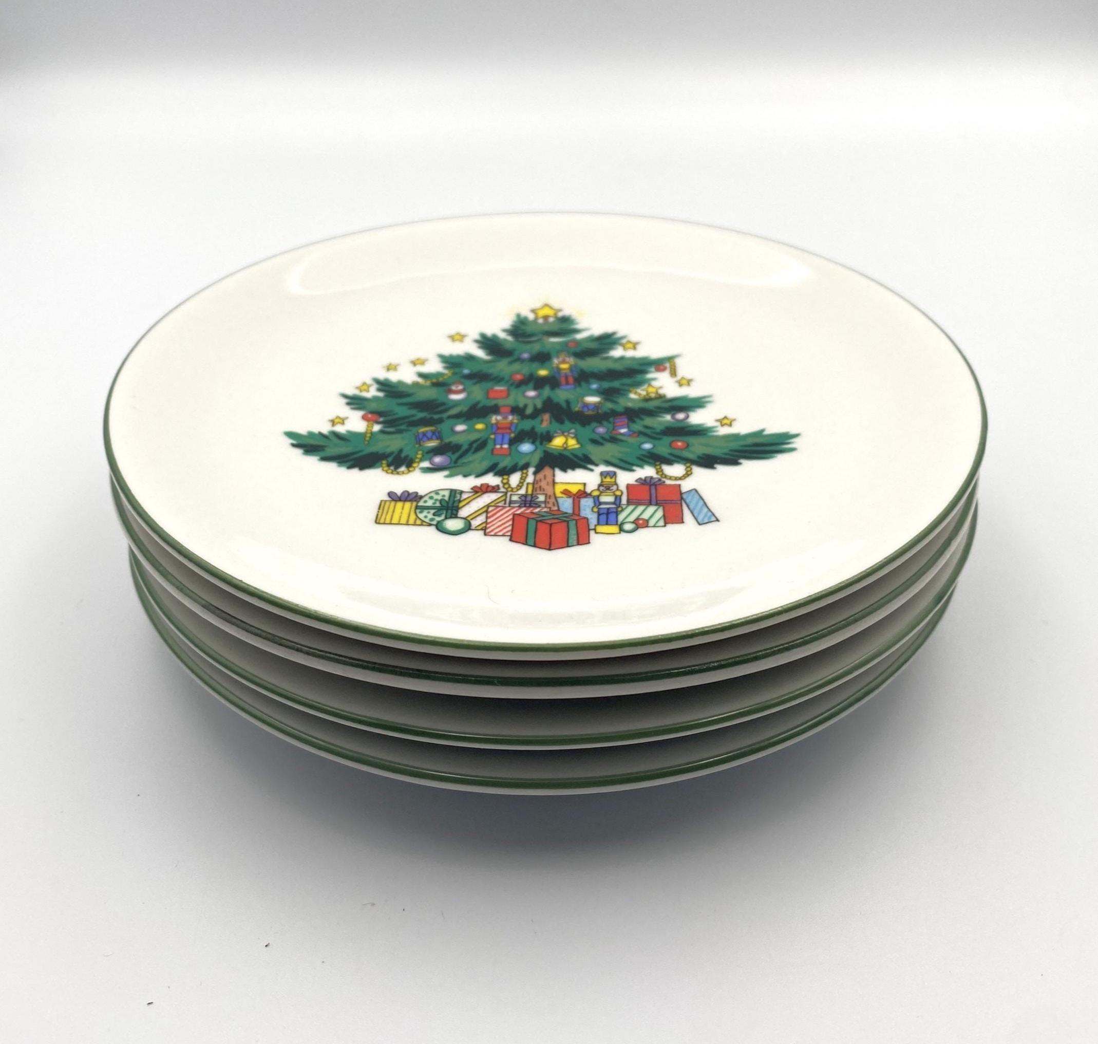 Vintage GEI Designs Christmas Tree Dessert Plates, Set of 4 - Etsy