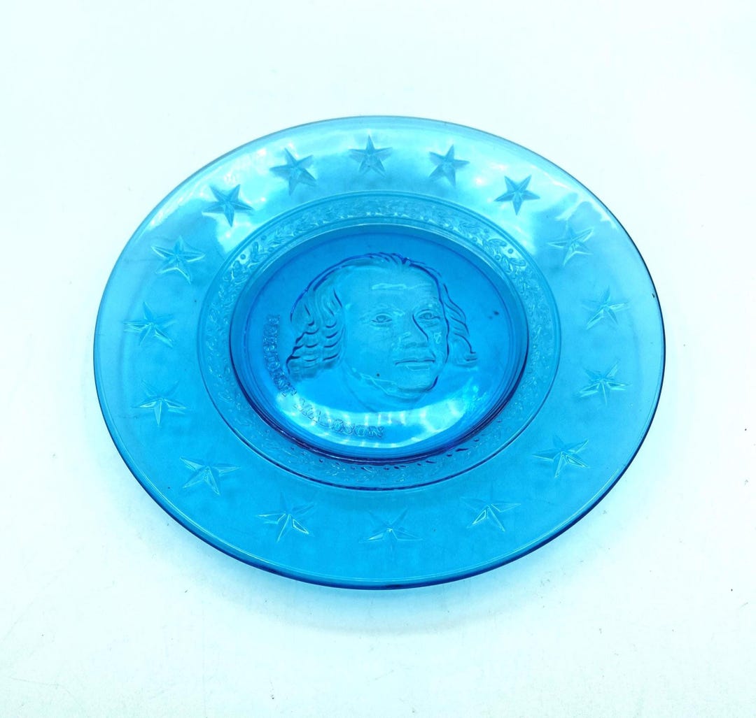 Vintage Wheaton Blue Glass President Madison Collector's Plate - Etsy