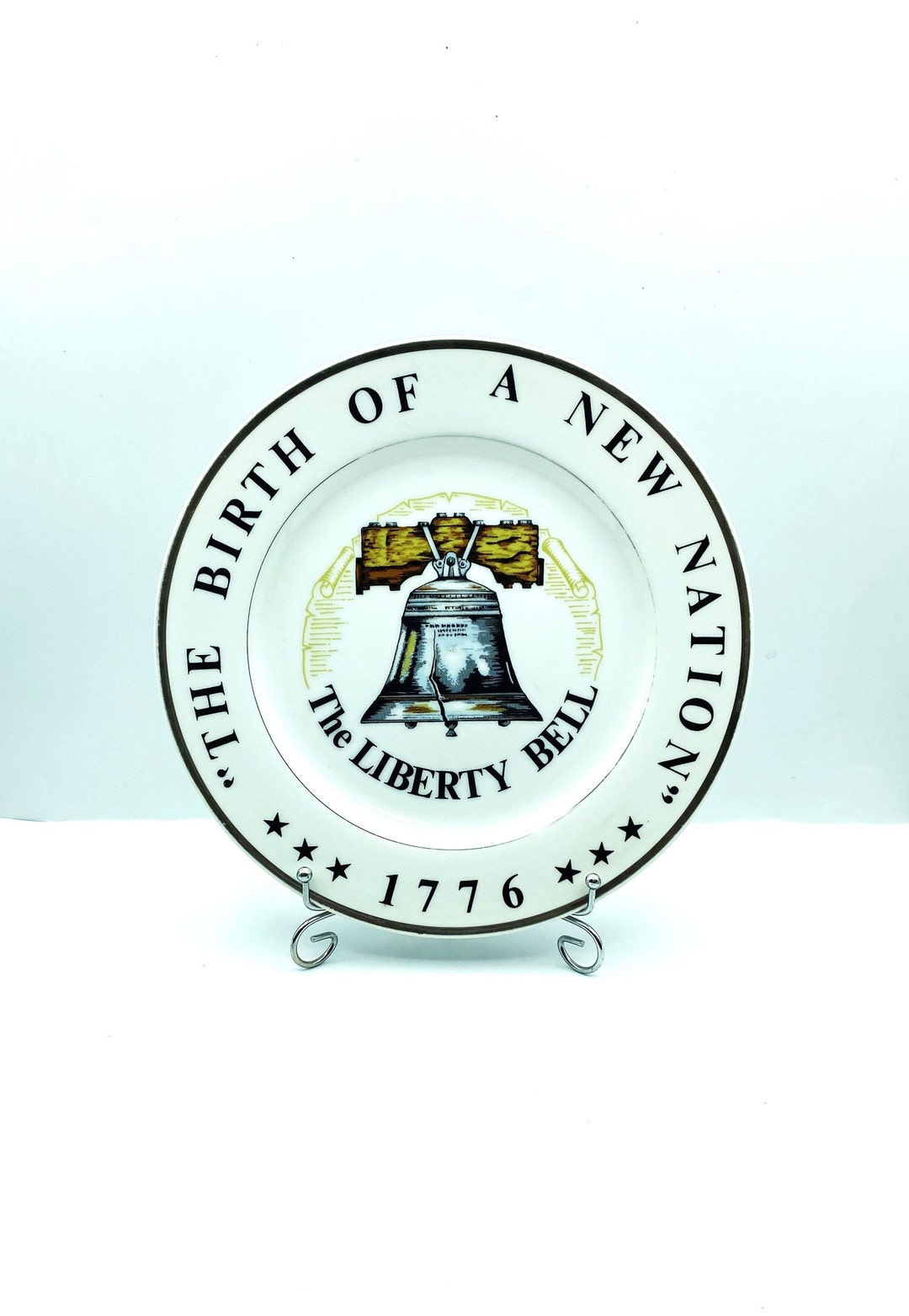 Vintage Liberty Bell Plate, the Birth of a Nation, Bicentennial Plate ...