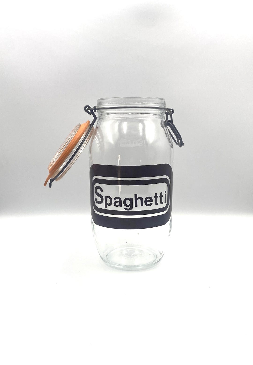 Vintage Carlton Glass Spaghetti Canister - Etsy