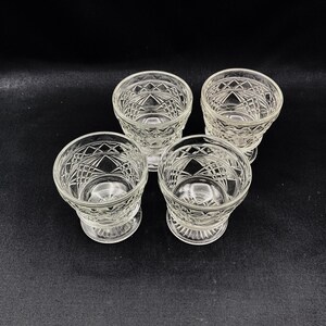 Vintage Hazel Atlas Gothic Big Top Peanut Butter Champagne Glasses or ...